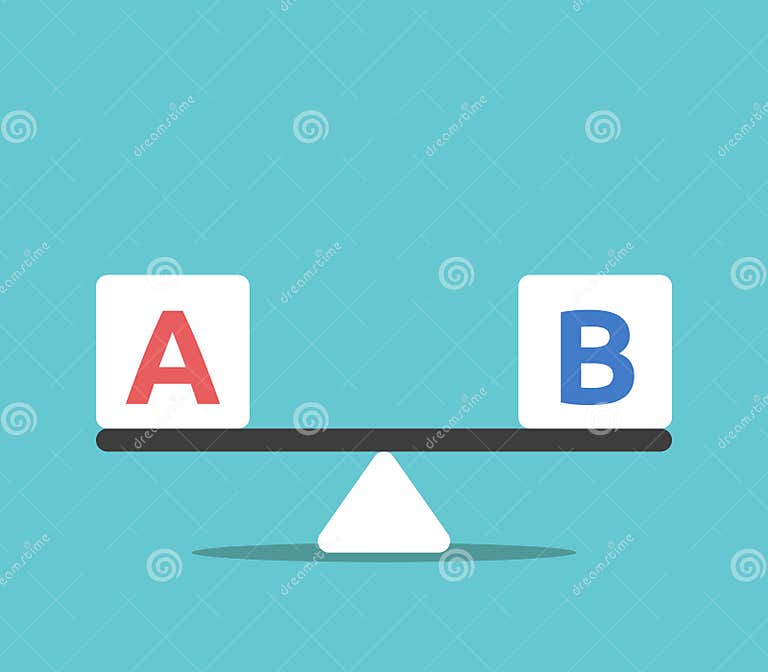 A, B letters, balance stock vector. Illustration of abstract - 266215539