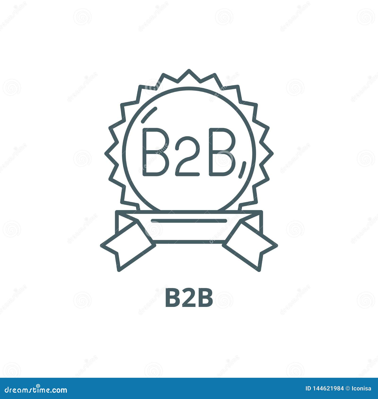 B2b Line Icon, Vector. B2b Outline Sign, Concept Symbol, Flat ...