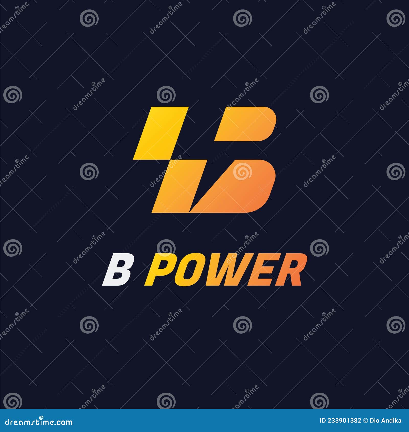 B Power Logo Design, Dual Meaning of Letter B and Thunder Stock Vector ...