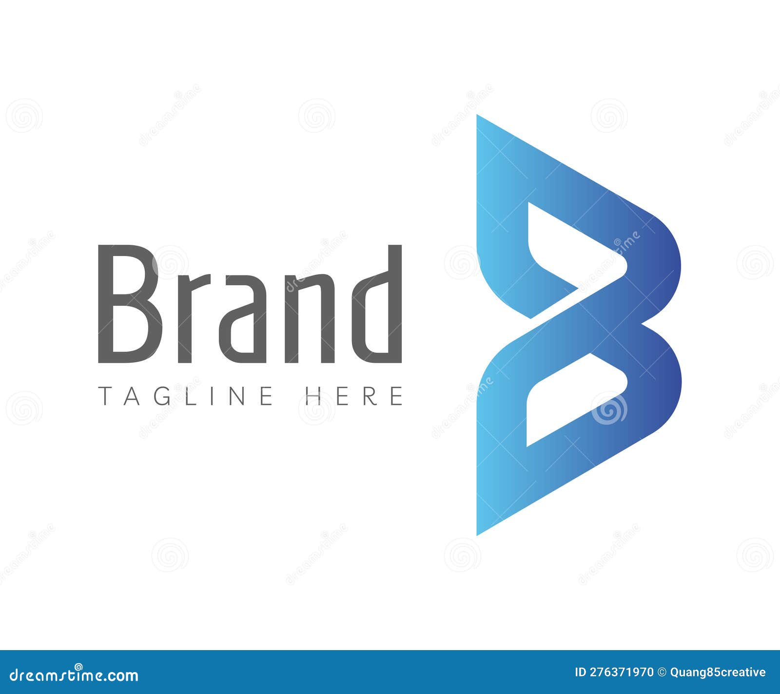 Letter B Logo Icon Design Template. Blue Infinity Symbol, Minimalist ...