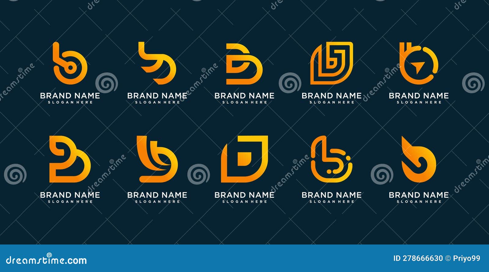 B Logo Collection with Creative Style Premium Vector Stock Vector ...