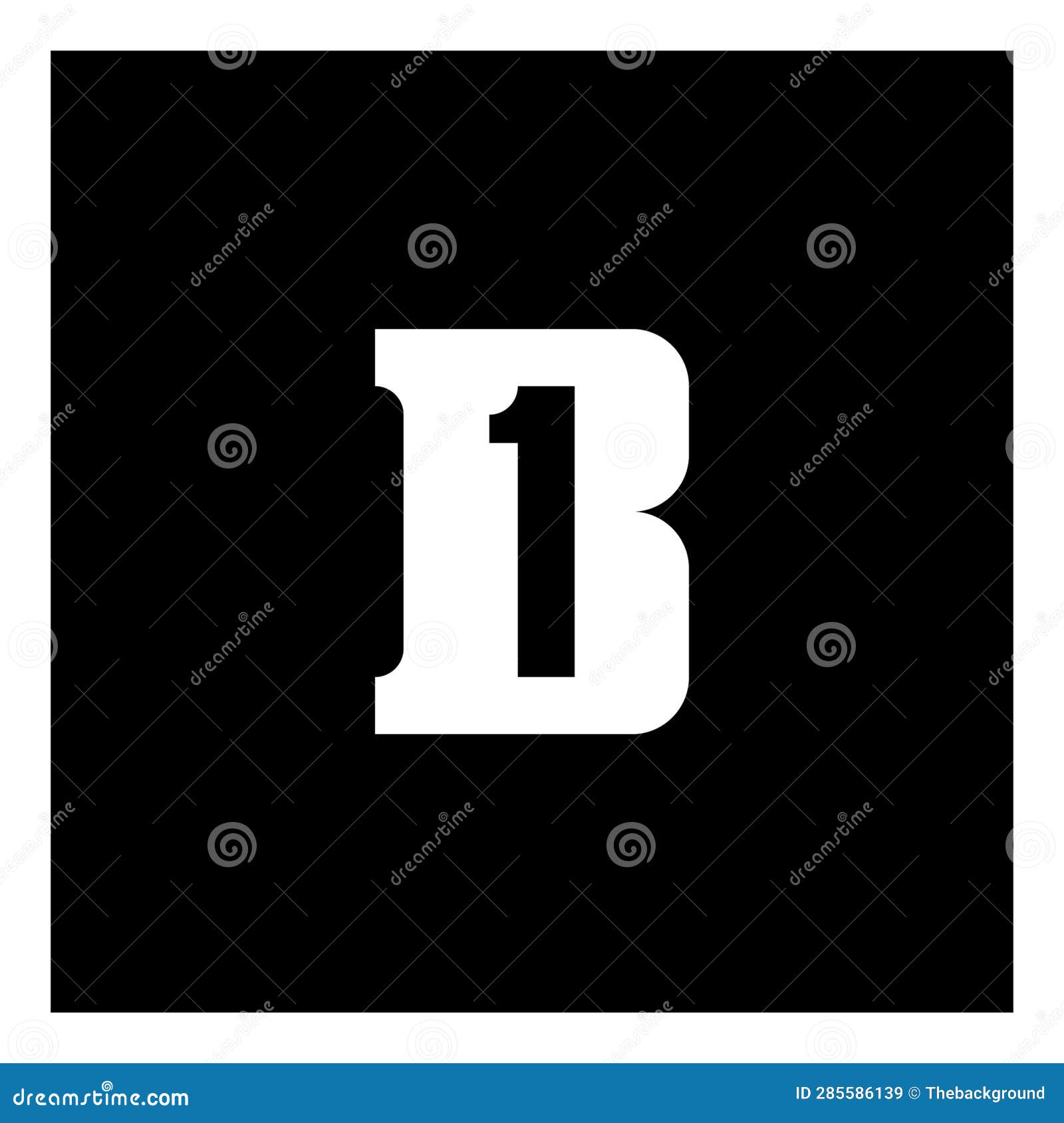 B1 - Logo, Design Element Or Icon. 1B. Logotype With Letter B And ...