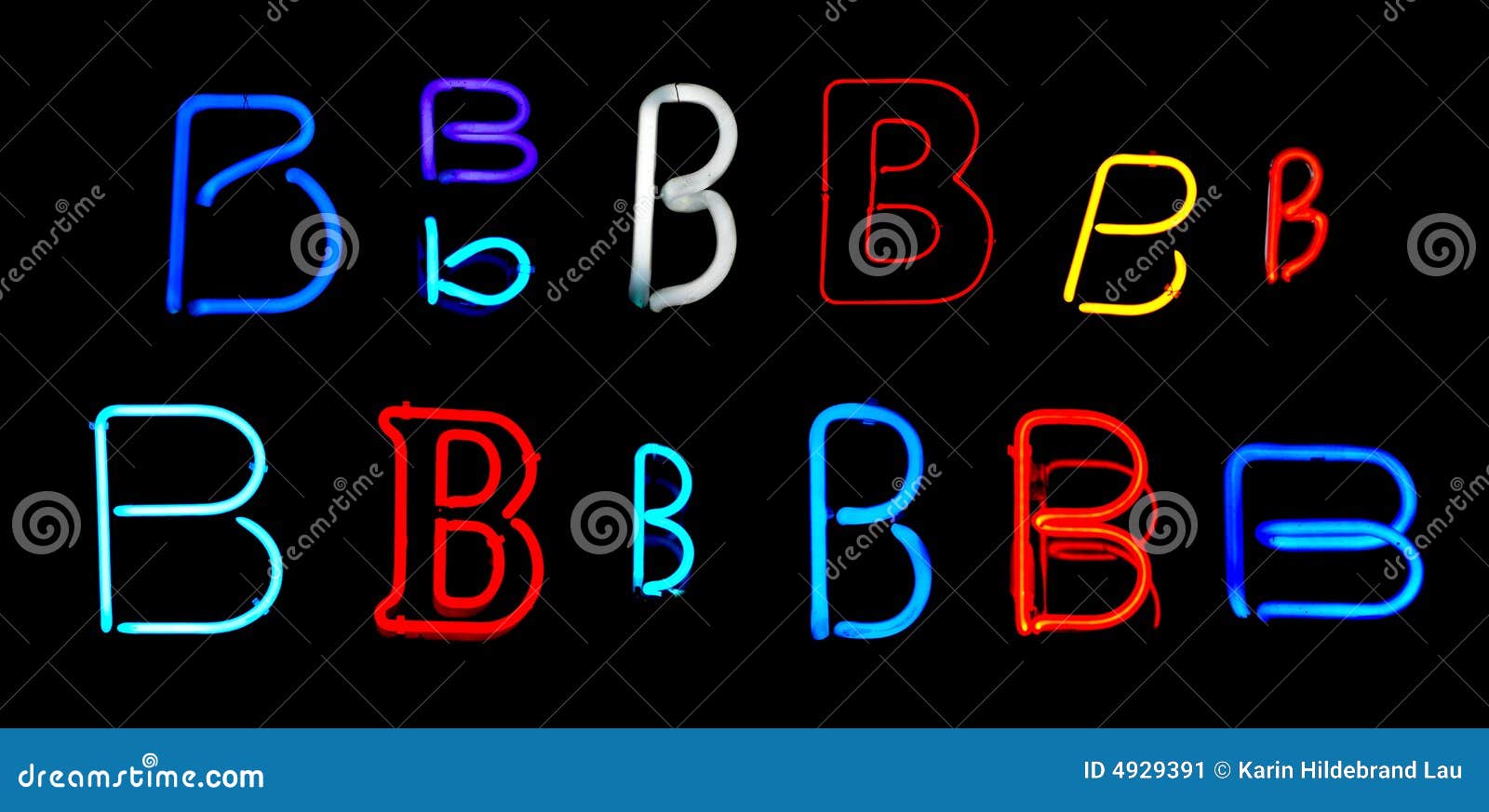 B Neon Letters stock illustration. Illustration of language - 4929391