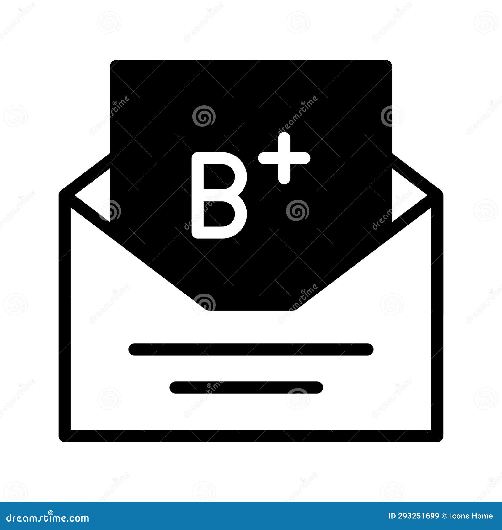 B Plus Grades, Exam Result or Exam Report Vector Design Stock Vector ...