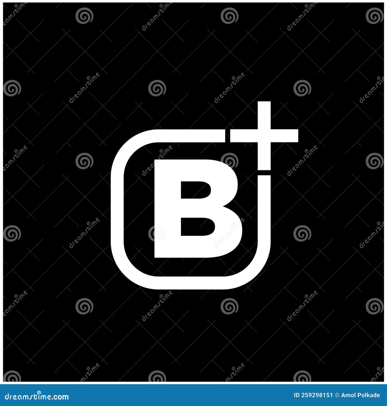 B Plus Vector Monogram. B Plus Icon Stock Vector - Illustration of ...