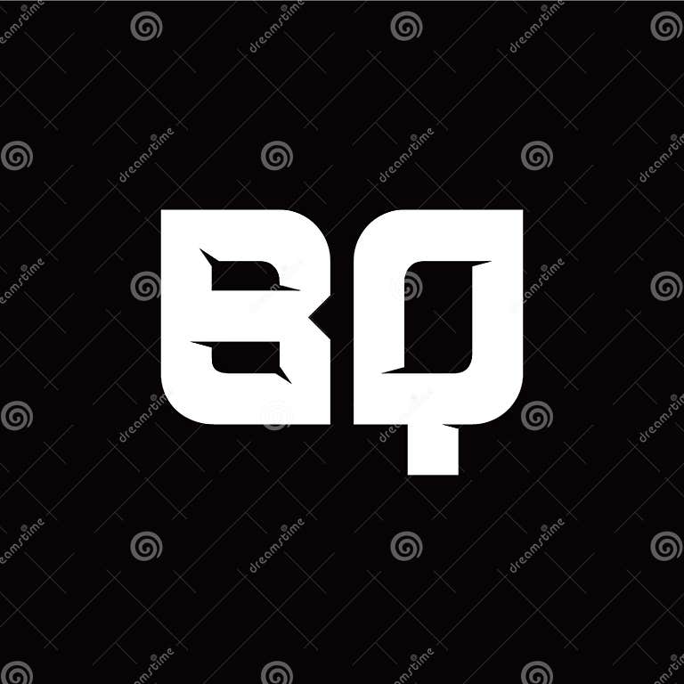 B Q Letter Monogram Style Initial Logo Template Stock Image - Image of ...
