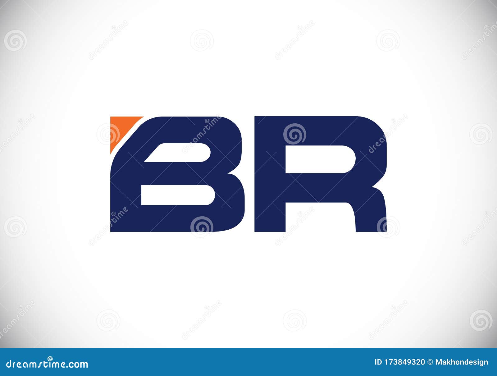 B R Initial Letter Logo Design, Creative Modern Letters Vector Icon ...