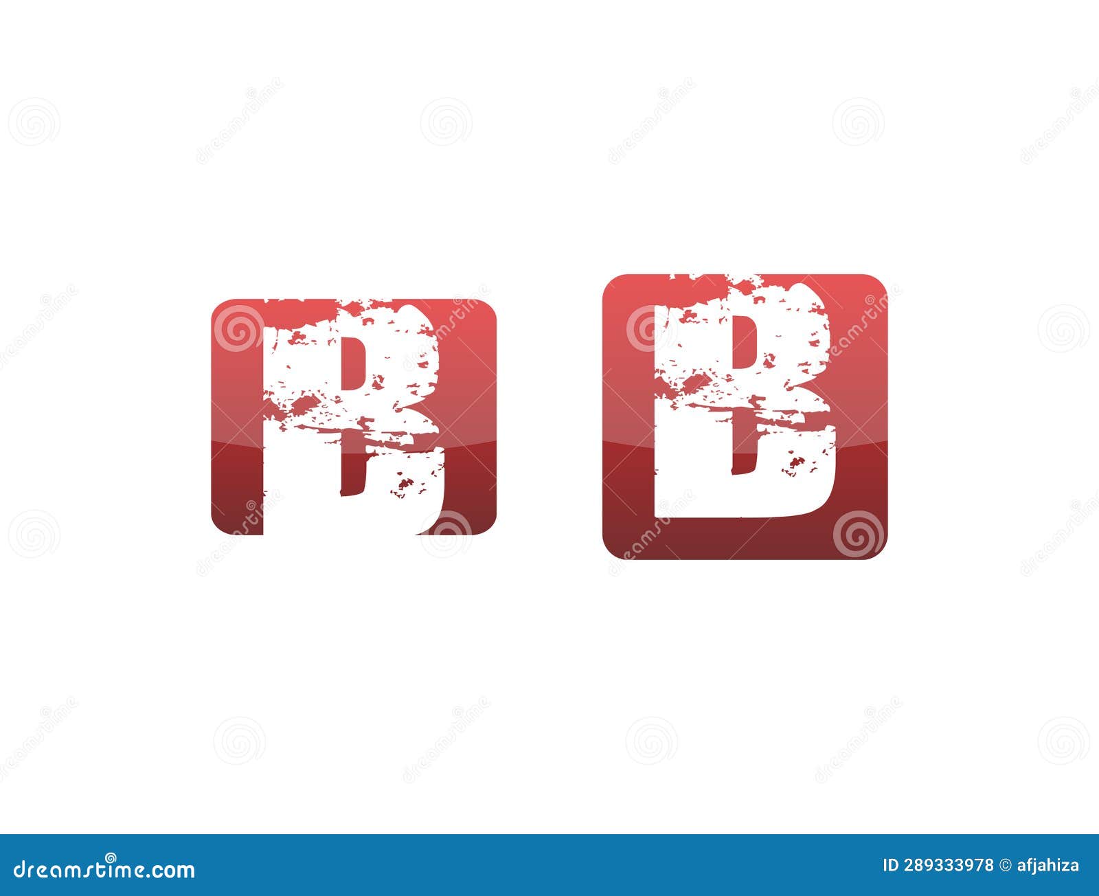 B red square logo stock illustration. Illustration of signage - 289333978