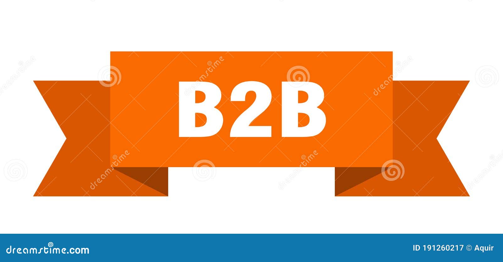 B2b ribbon. stock vector. Illustration of business, element - 191260217