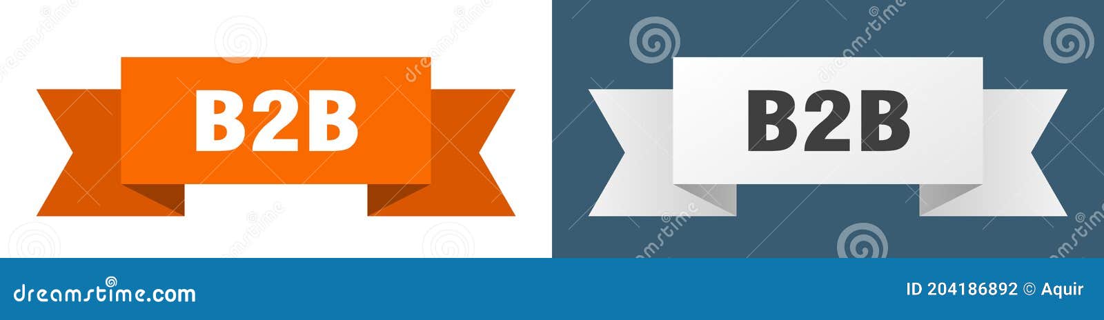 B2b Ribbon. B2b Isolated Paper Sign. Banner Stock Vector - Illustration ...