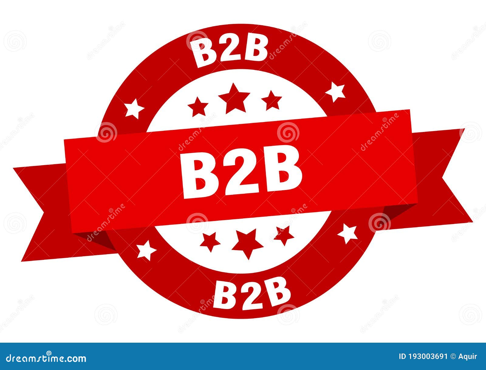 B2b Round Ribbon Isolated Label. B2b Sign Stock Vector - Illustration ...