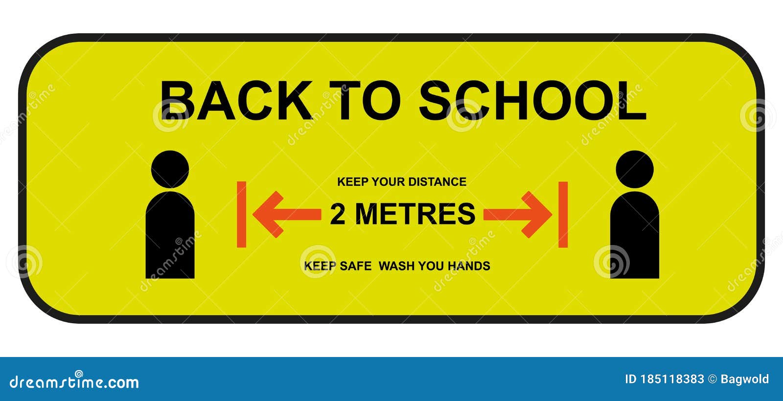 COVID-19 Keep Your 3 Metre Distance - Illustration With Virus Logo On A ...