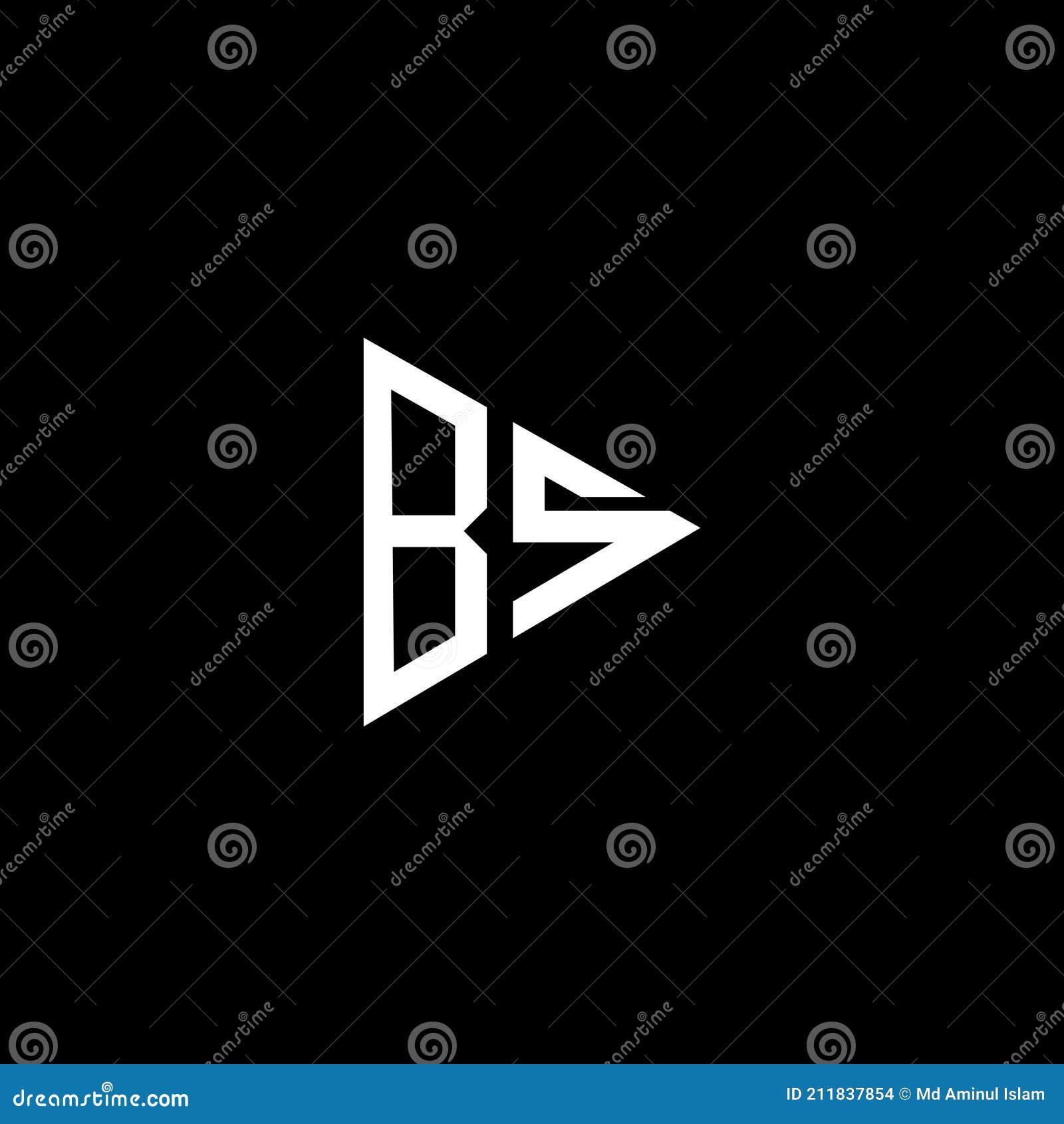 B S Letter Logo Abstract Design. Bs Stock Illustration - Illustration ...