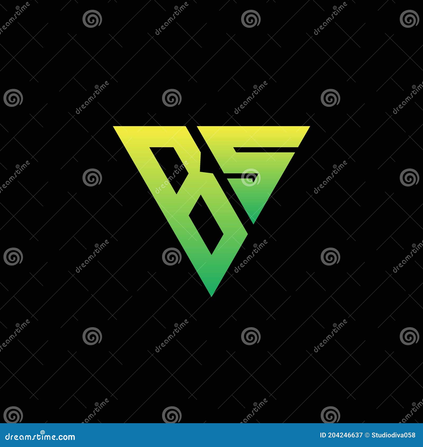 Initial Triangle Logo Monogram with Triangle Shape Stock Vector ...