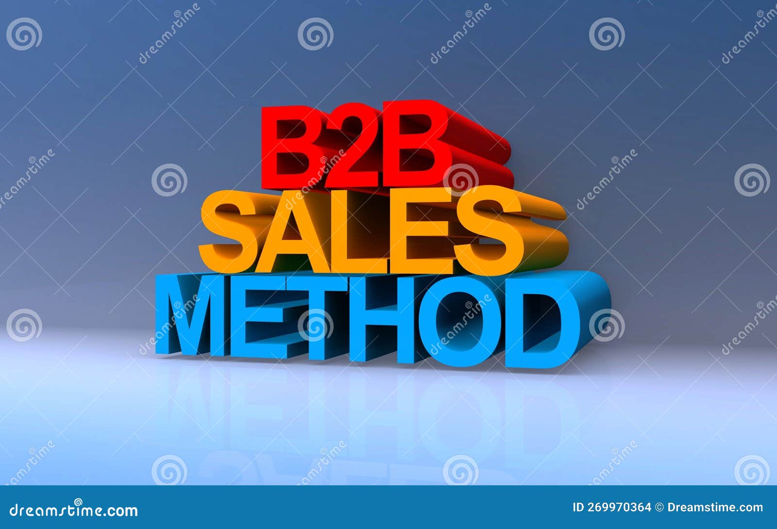 B2b sales method on blue stock illustration. Illustration of market ...