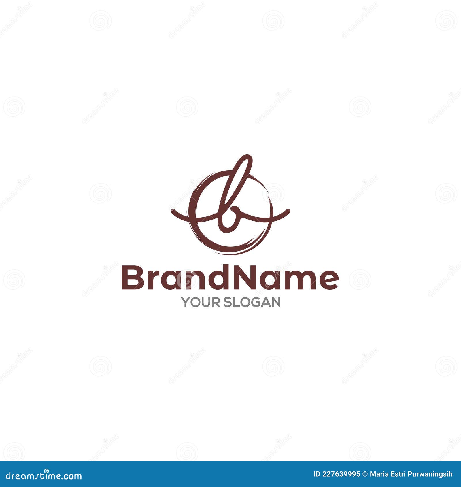 B Script Logo Design Vector Stock Vector - Illustration of circle ...