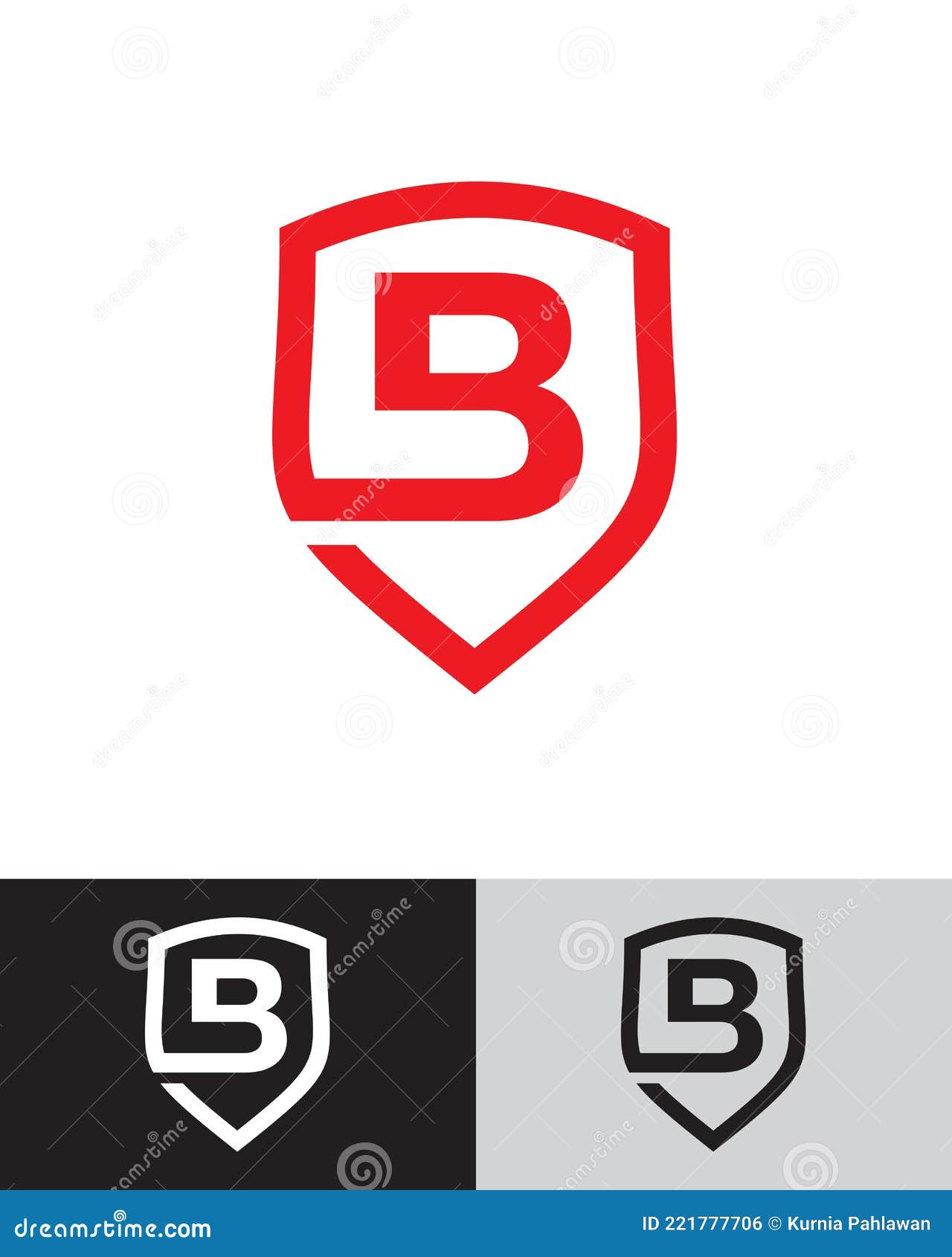 B Shield Logo , Security Logo Vector Stock Illustration - Illustration ...