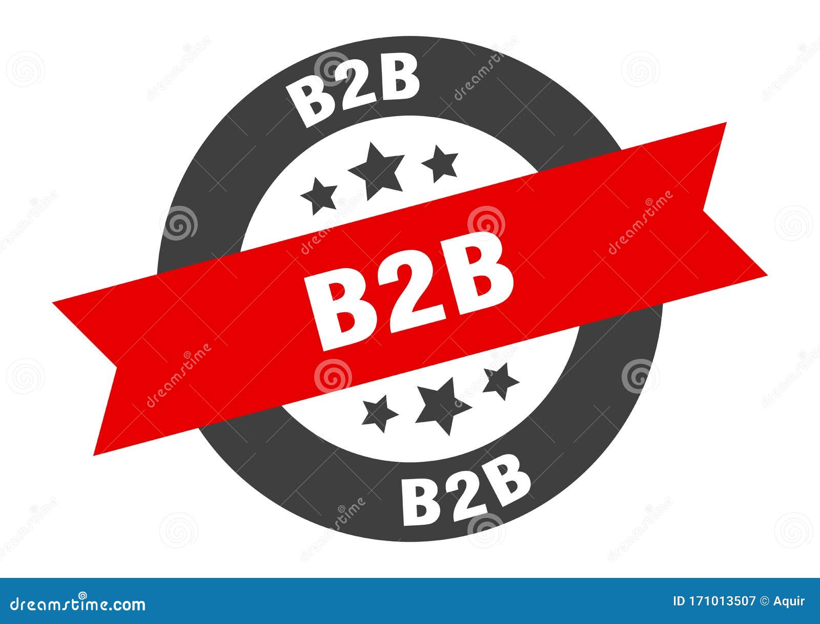 B2b Sign. B2b Round Ribbon Sticker Stock Vector - Illustration of ...
