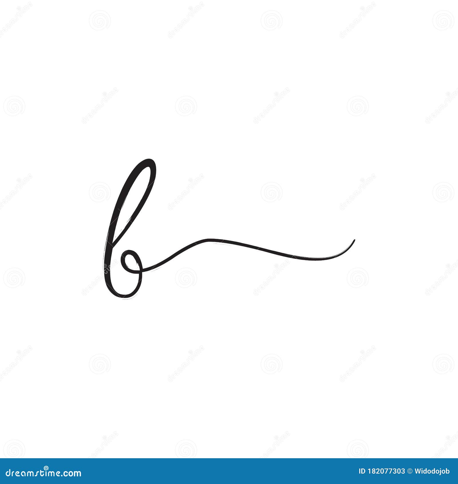 B Signature Letter Logo Design Concept Stock Vector - Illustration of ...