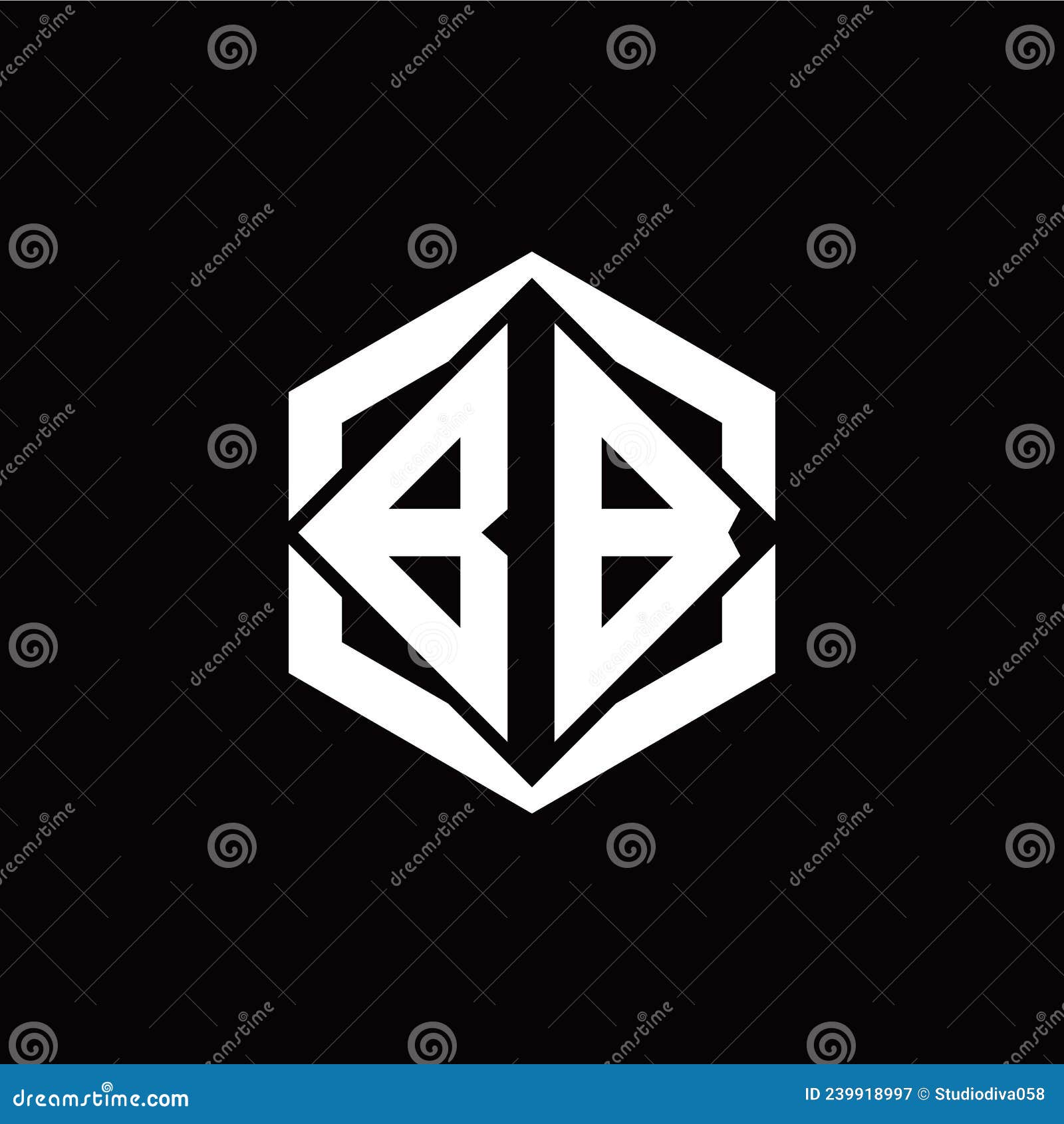 A B SQUARE INITIAL LOGO with POLYGON ELEMENT Stock Vector ...