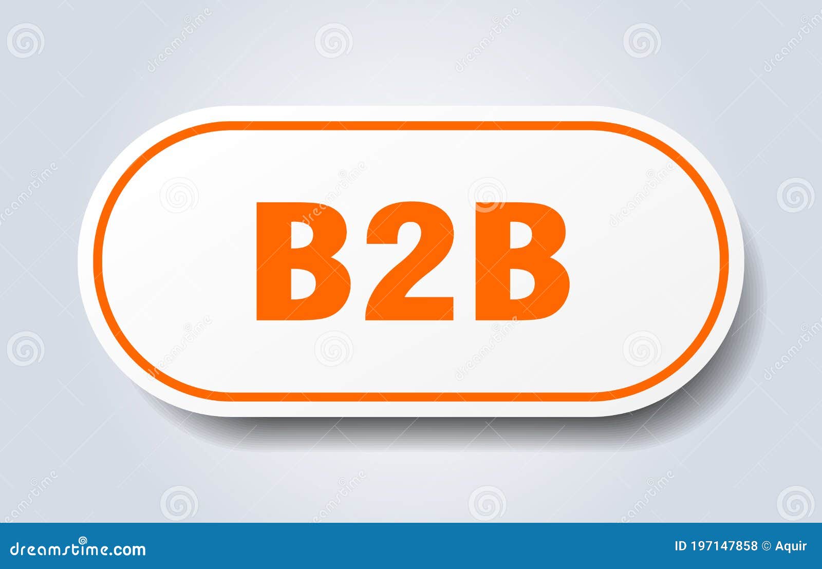 B2b sticker. stock vector. Illustration of businesstobusiness - 197147858