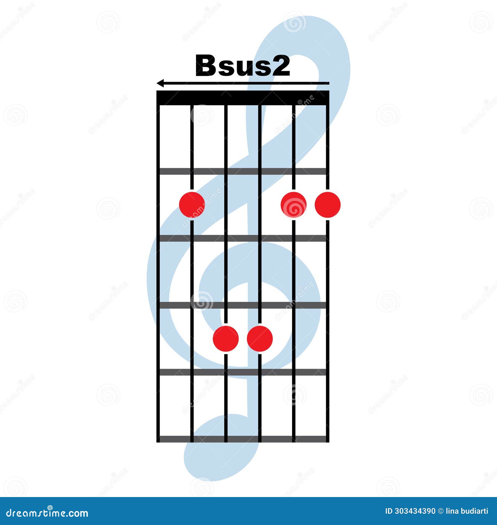 B sus2 guitar chord icon stock vector. Illustration of pick - 303434390