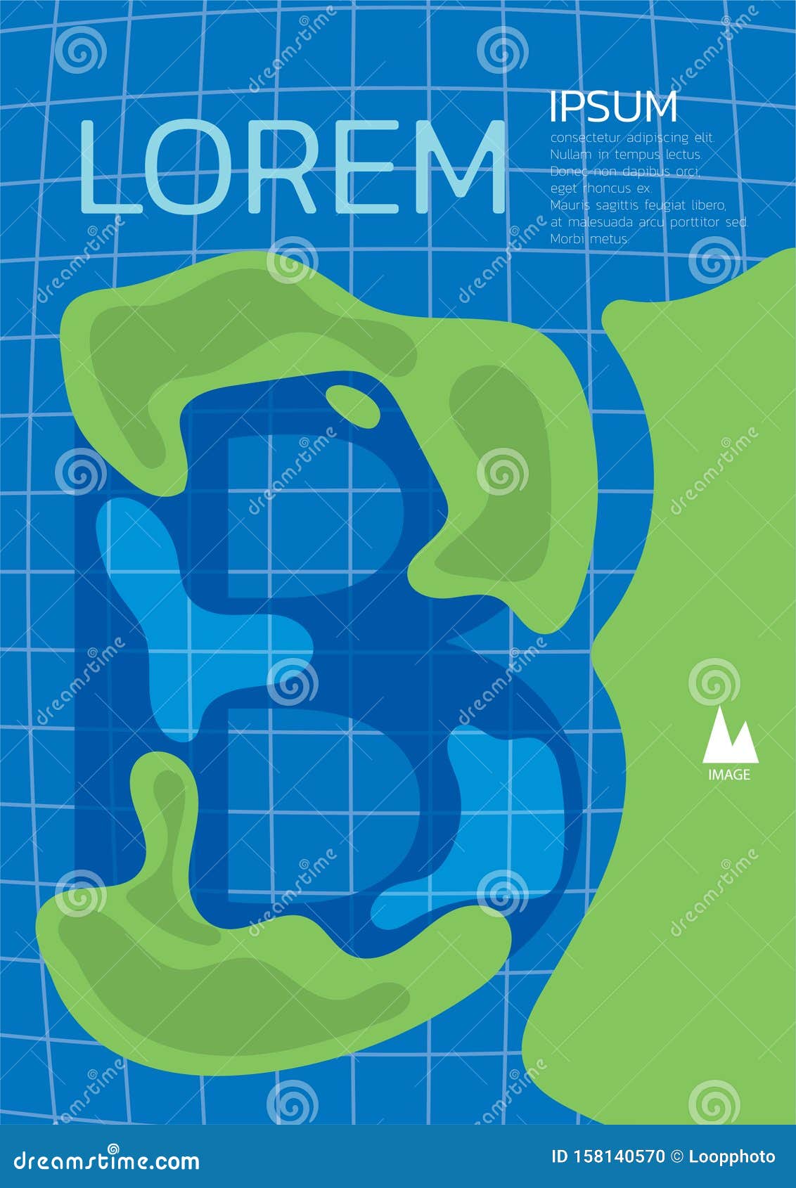 B Template Letter. Space Photo and Text. Stock Vector - Illustration of ...