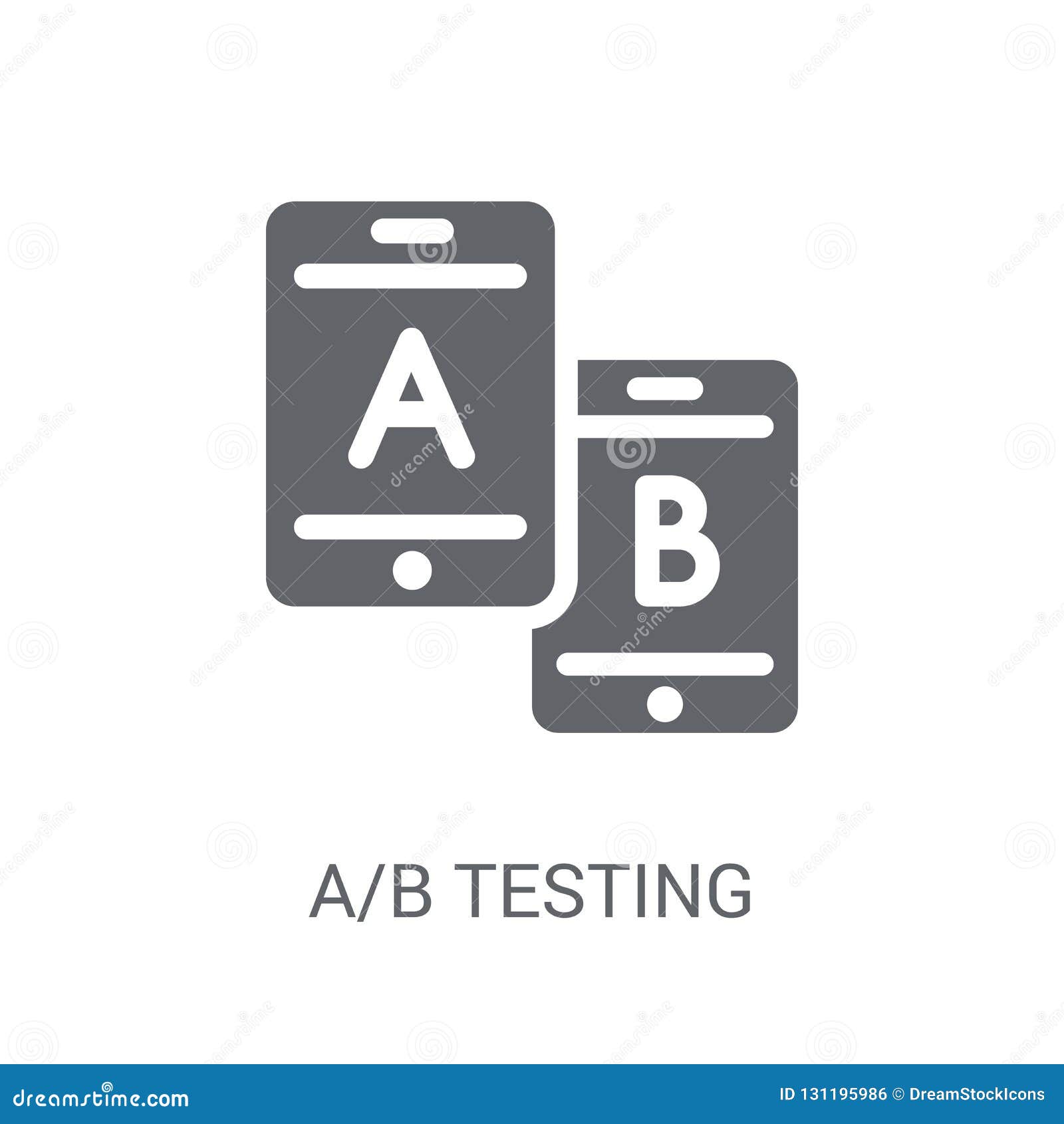 A/B Testing Icon. Trendy a/B Testing Logo Concept on White Background ...