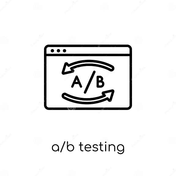 A/B Testing Icon. Trendy Modern Flat Linear Vector a/B Testing I Stock ...