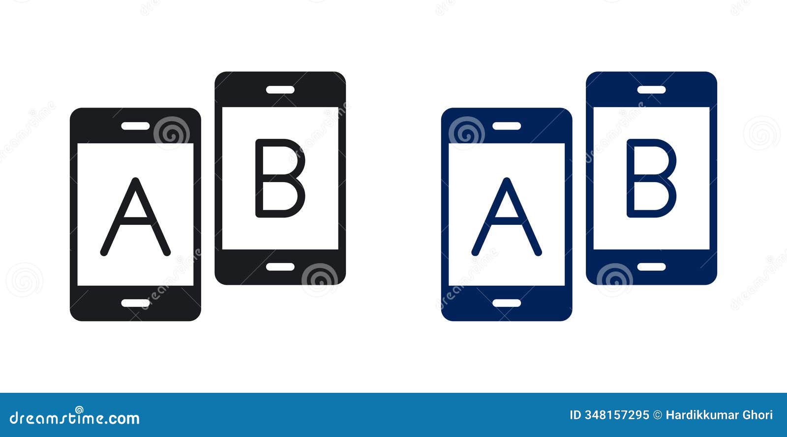 A B testing icon vector stock vector. Illustration of vector - 348157295