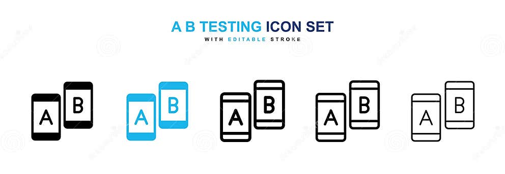 A B testing icon vector stock illustration. Illustration of sign ...
