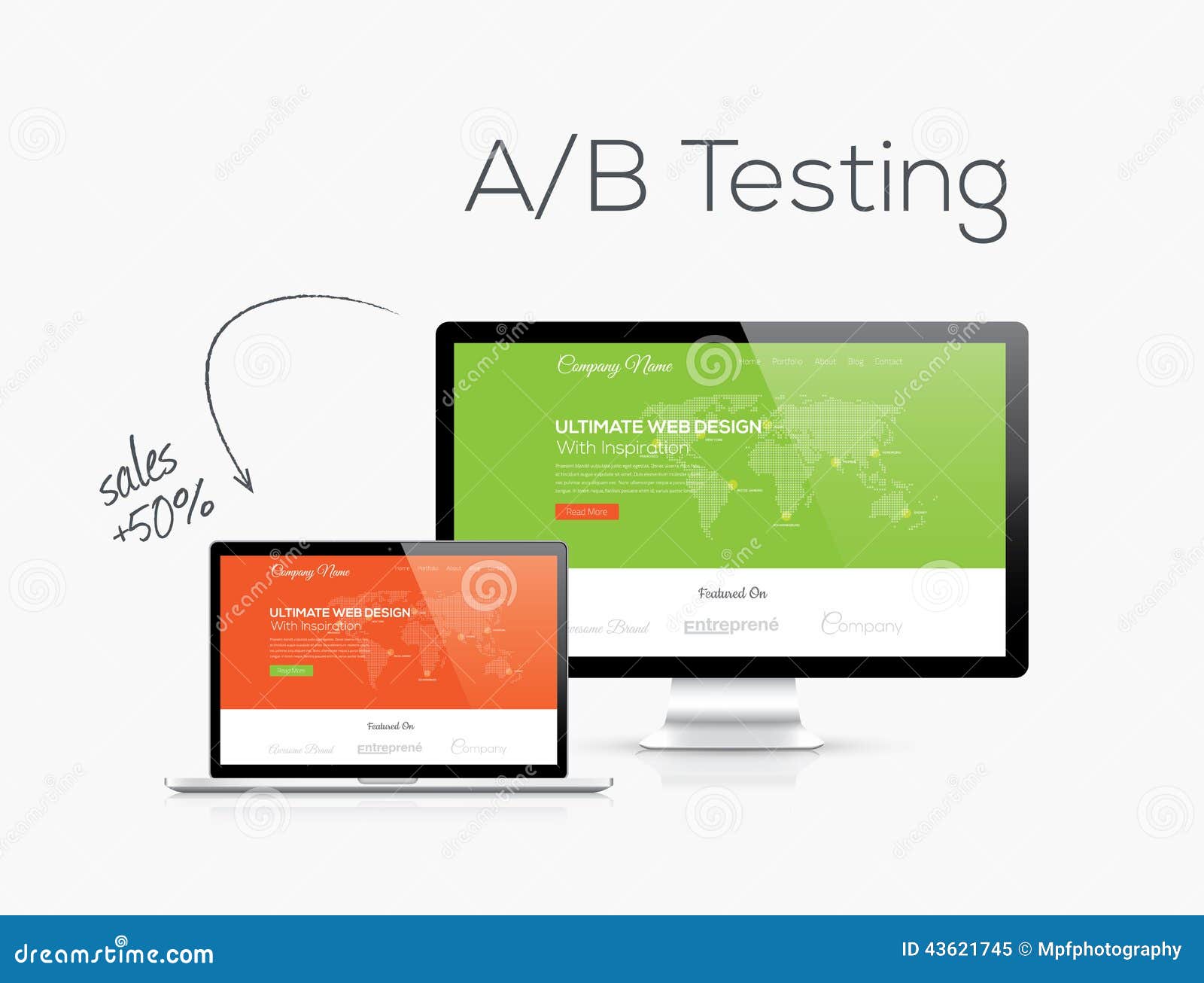 A/B Testing Optimization in Website Design Vector Illustration Stock ... A/B Testing Optimization in Website Design Vector Illustration Stock ...