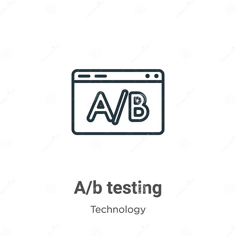 A/b Testing Outline Vector Icon. Thin Line Black a/b Testing Icon, Flat ...
