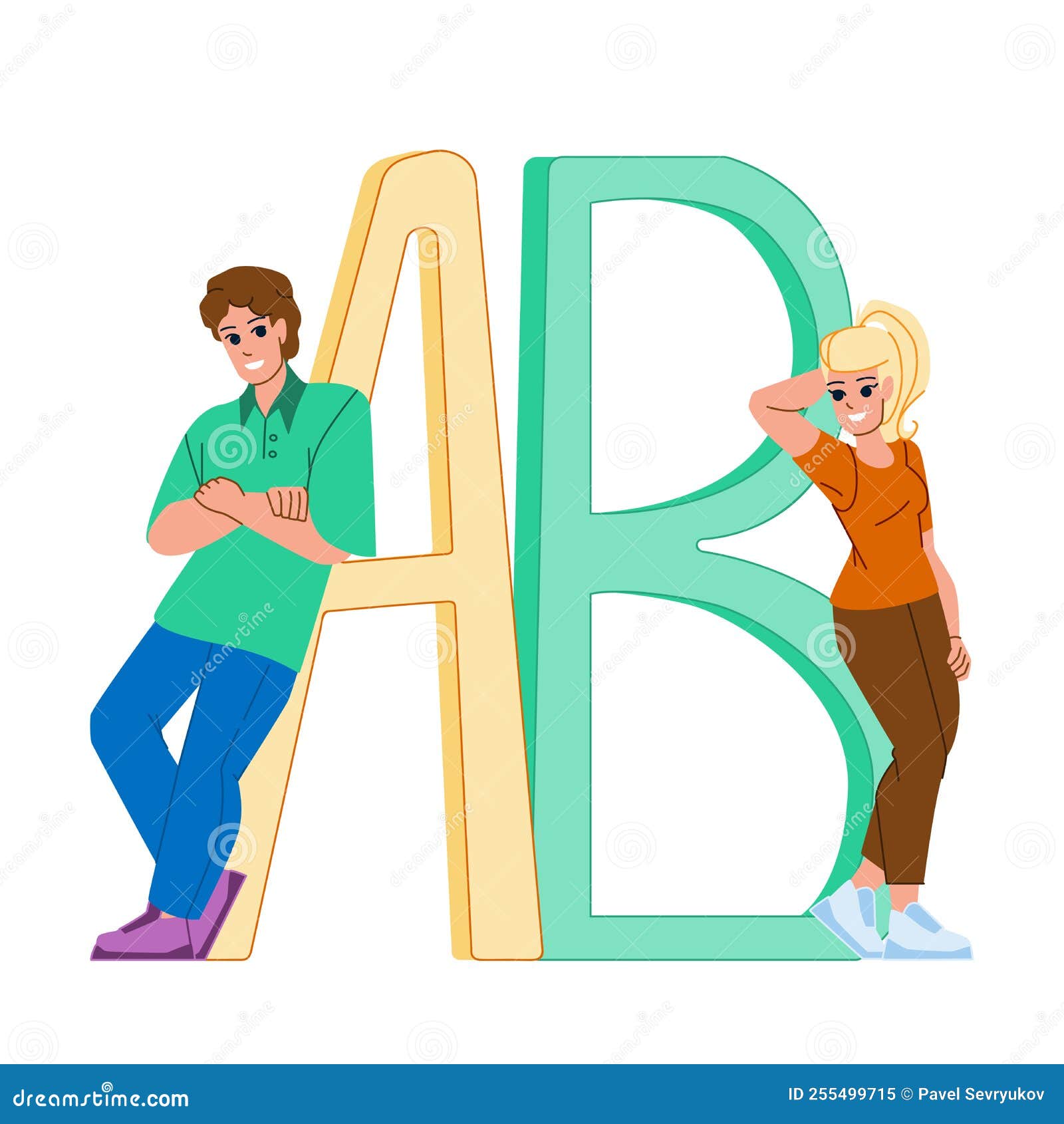 A b testing vector stock illustration. Illustration of data - 255499715