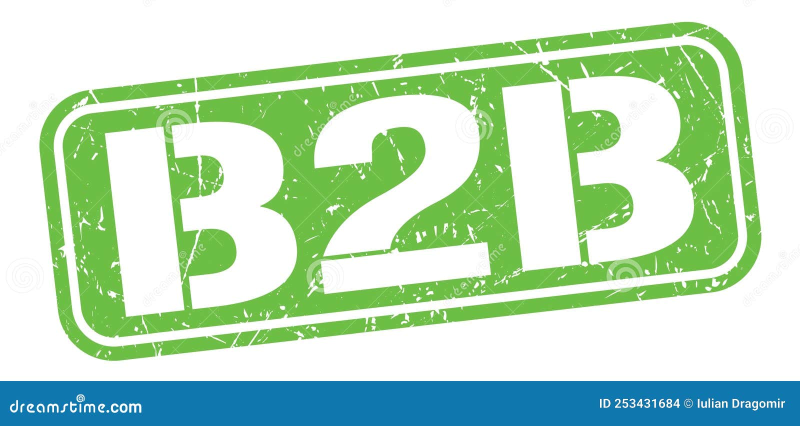 B2B Text Written on Green Stamp Sign Stock Illustration - Illustration ...