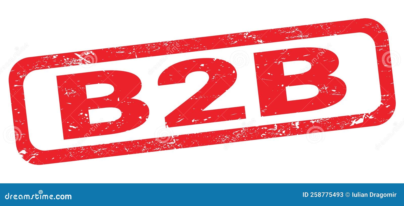 B2B Text Written on Red Rectangle Stamp Stock Illustration ...