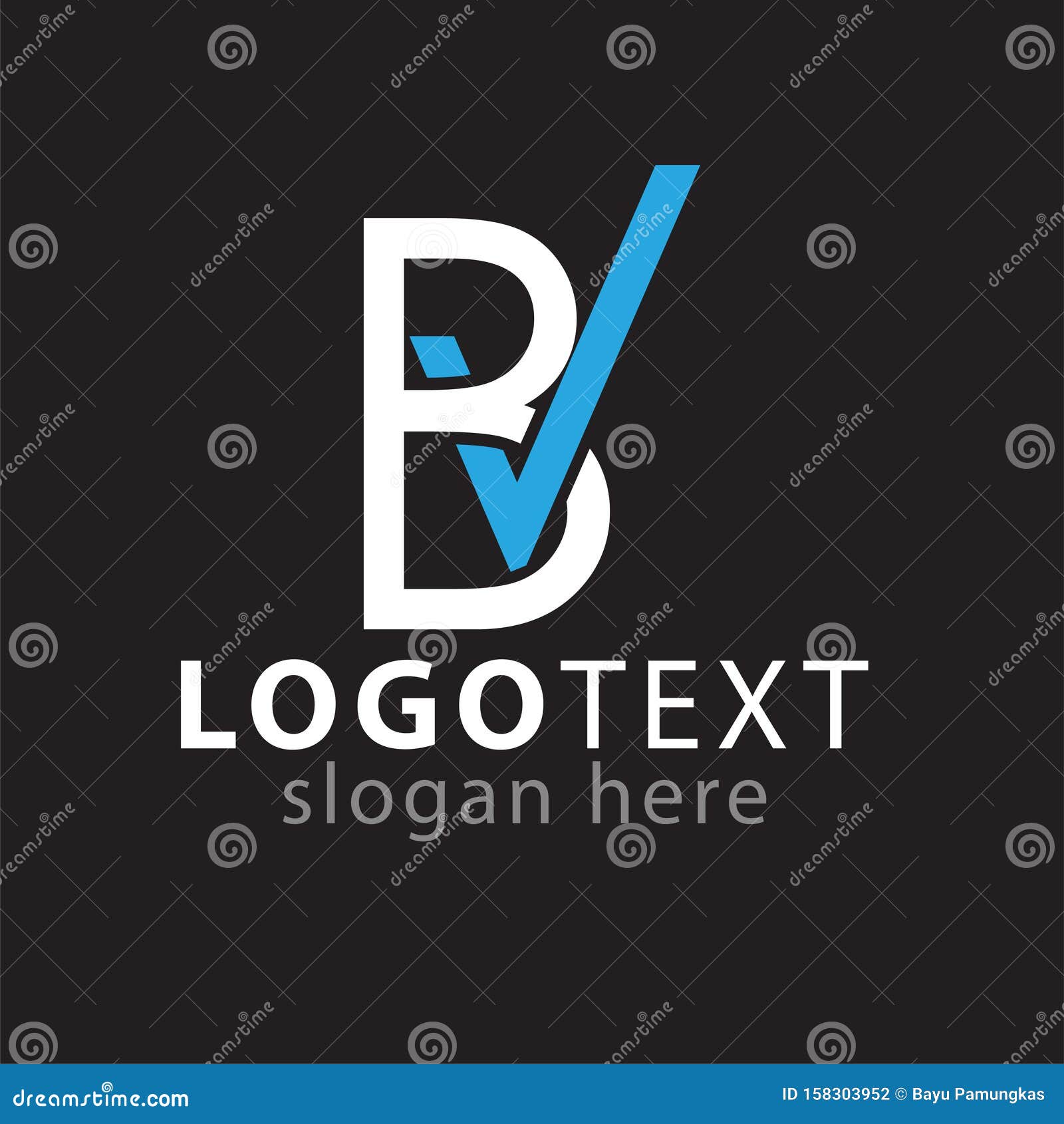 B V Initial Letter Logo Icon Vector Template Stock Vector ...