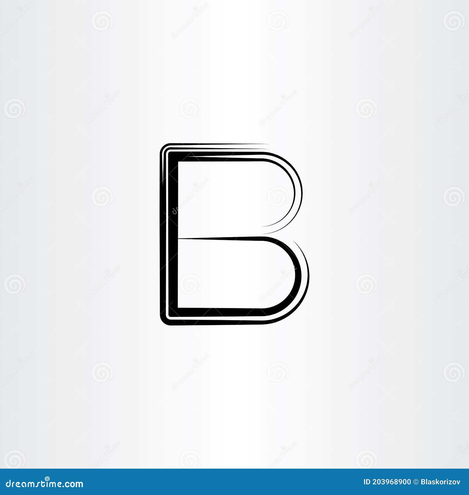 B Vector De Tipo De Letra Negro Ilustración del Vector - Ilustración de ...