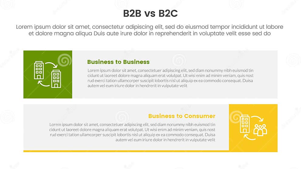 B2b Vs B2c Difference Comparison or Versus Concept for Infographic ...