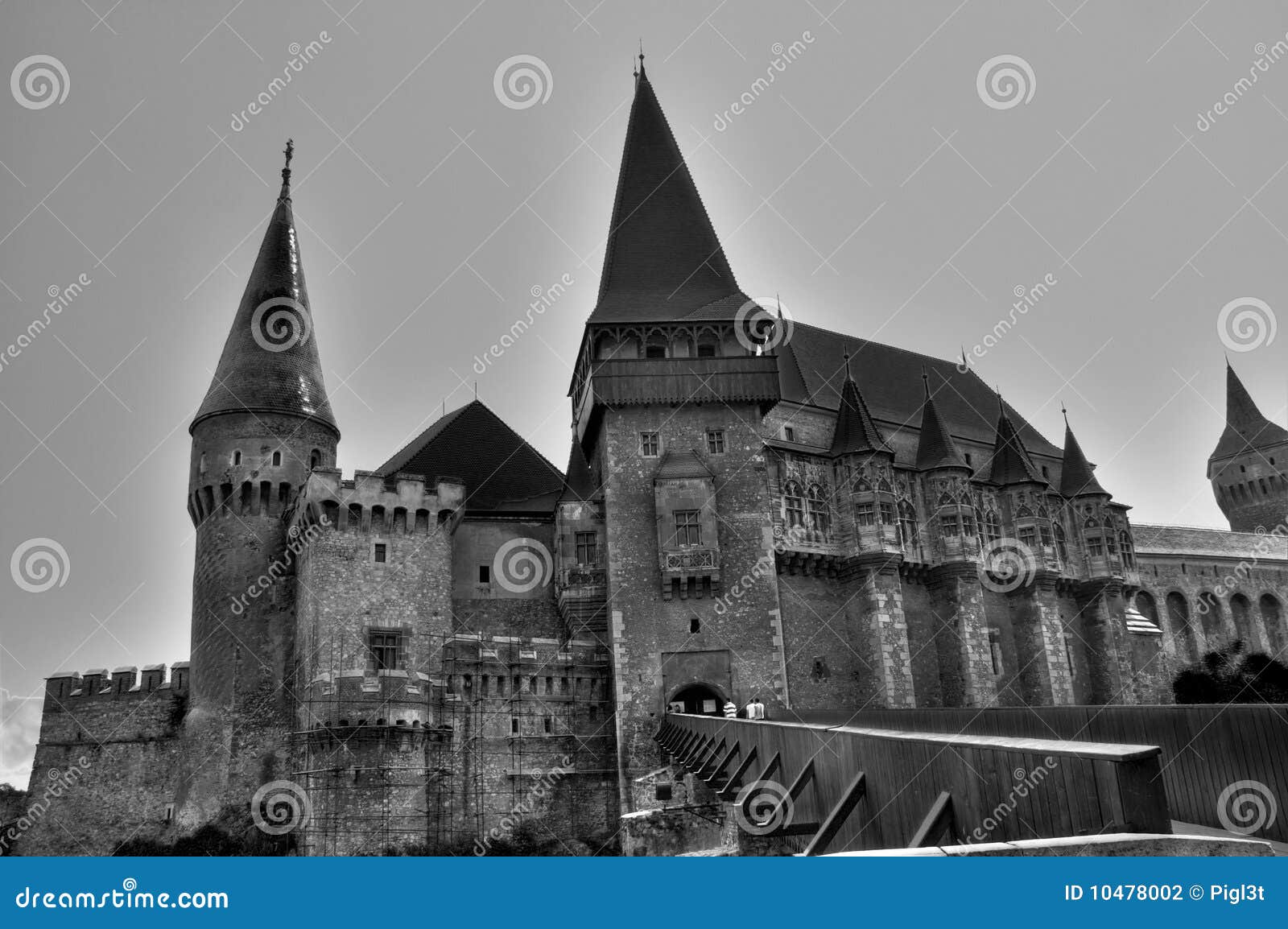 B&W Castle stock photo. Image of high, tourism, legend - 10478002