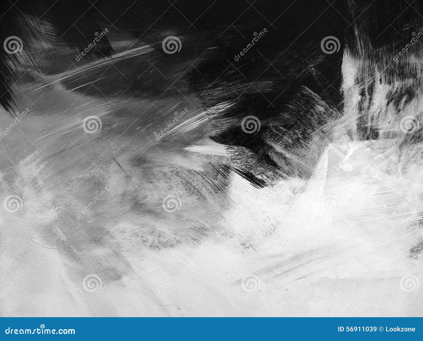 A B&W Paint Brushed Abstract Stock Image - Image of paint, shading ...