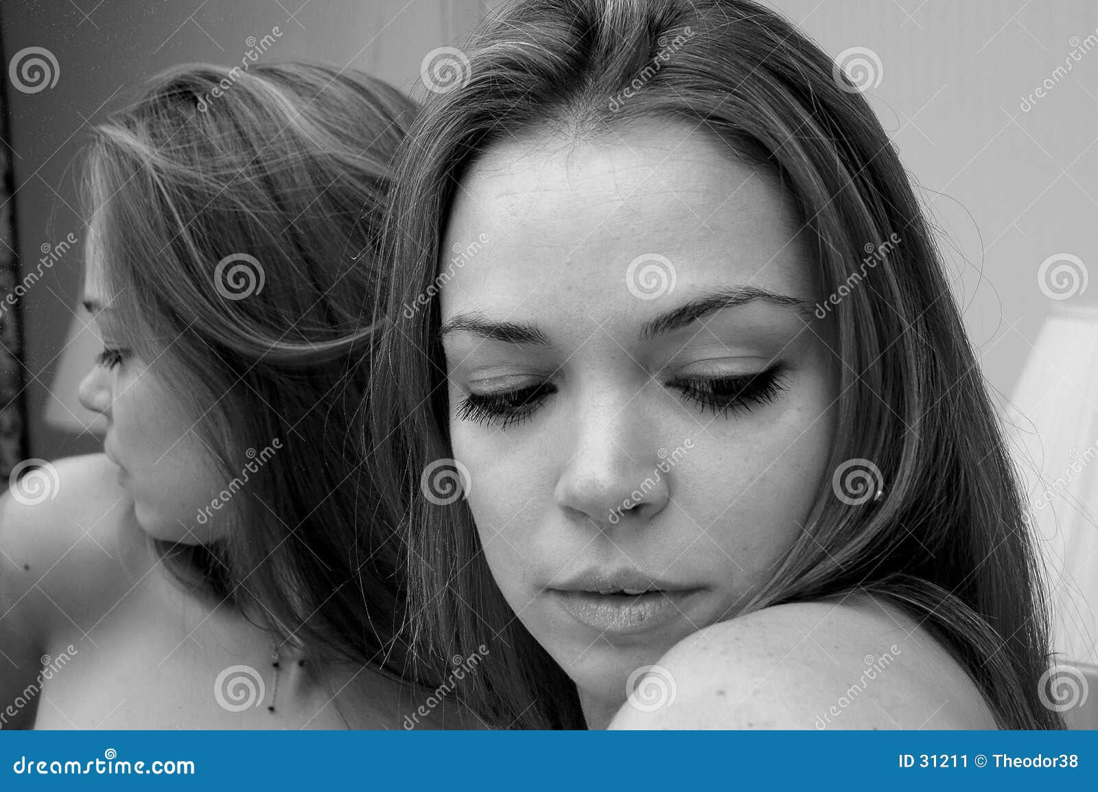 B&w woman portrait stock image. Image of pose, exposed - 31211