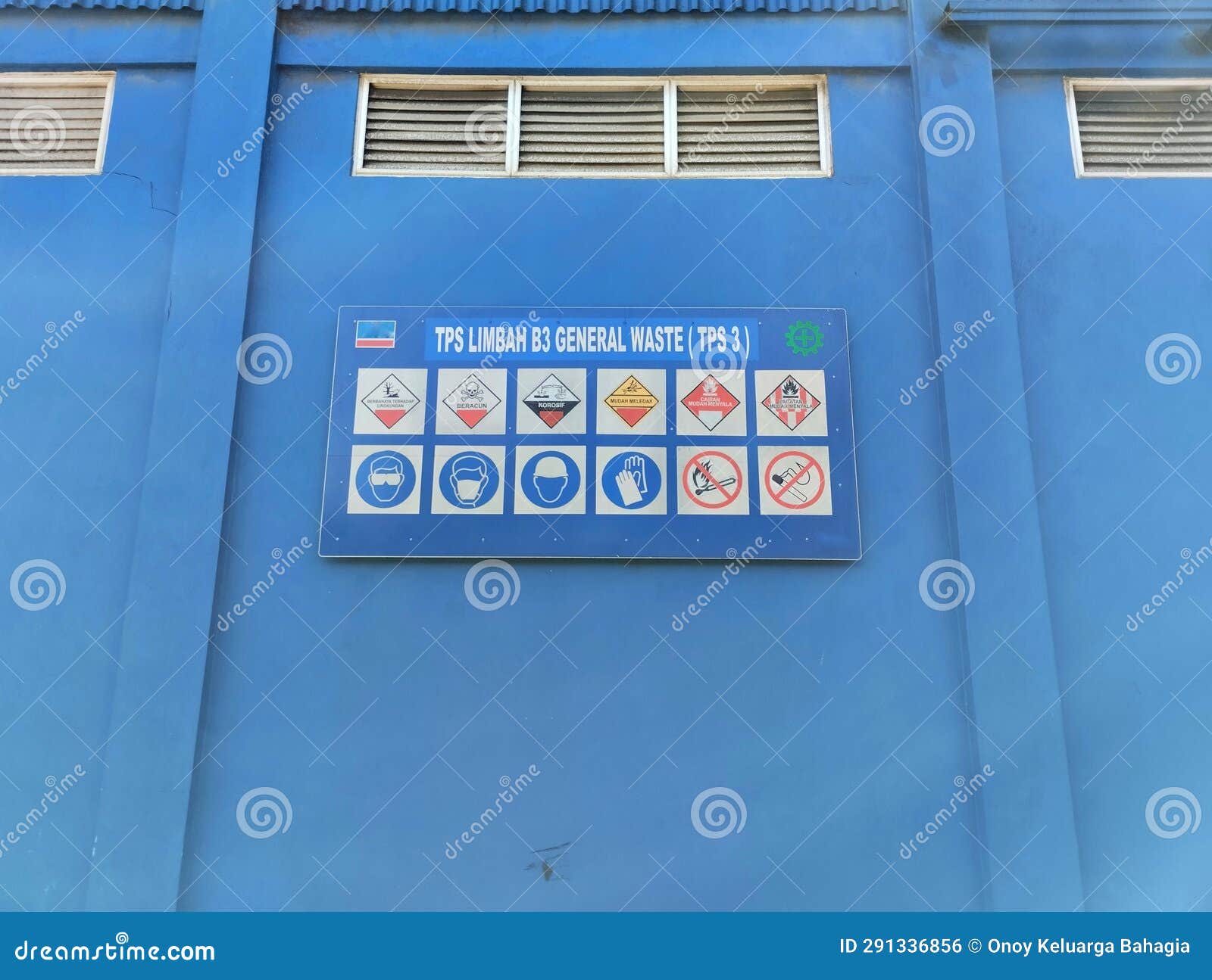 B3 waste danger signs stock photo. Image of advertising - 291336856