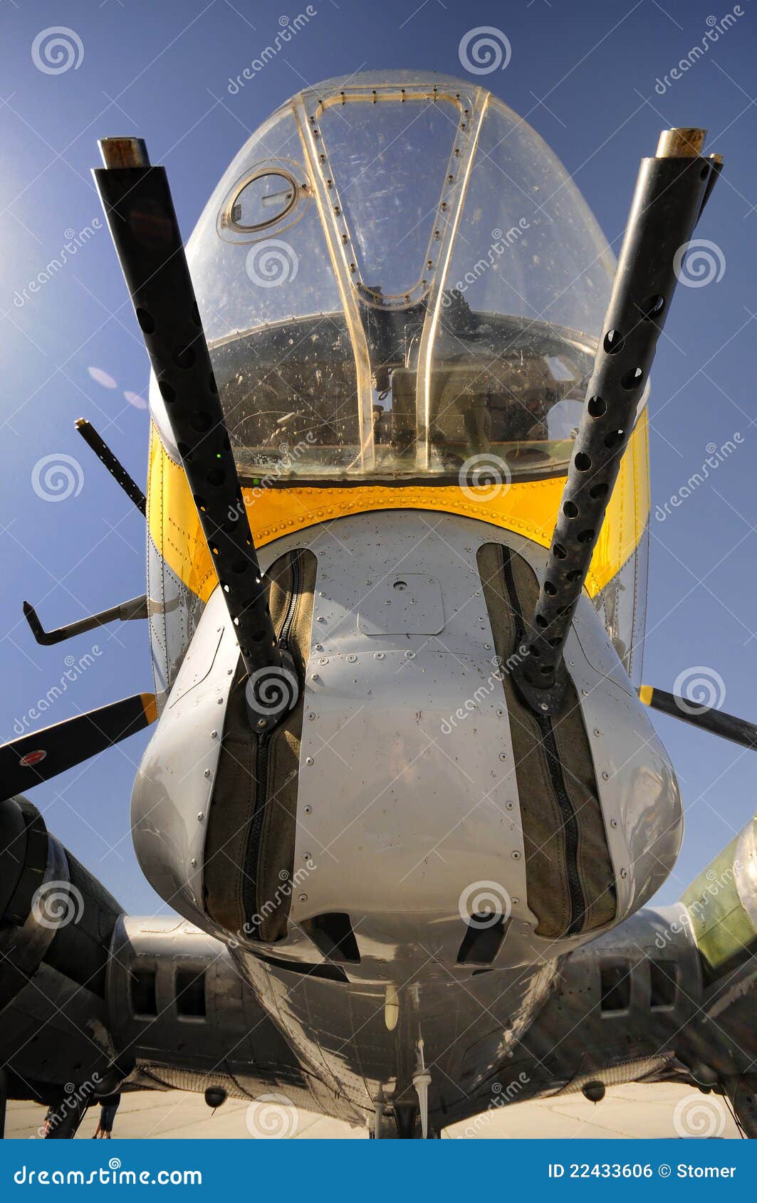 B17 nose gunner stock photo. Image of plane, nose, airplane - 22433606