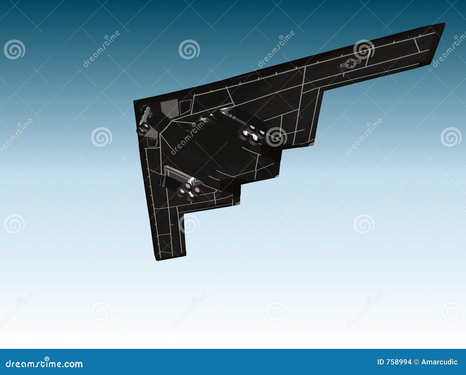 B2 FIGHTER stock illustration. Illustration of bomber, wing - 758994