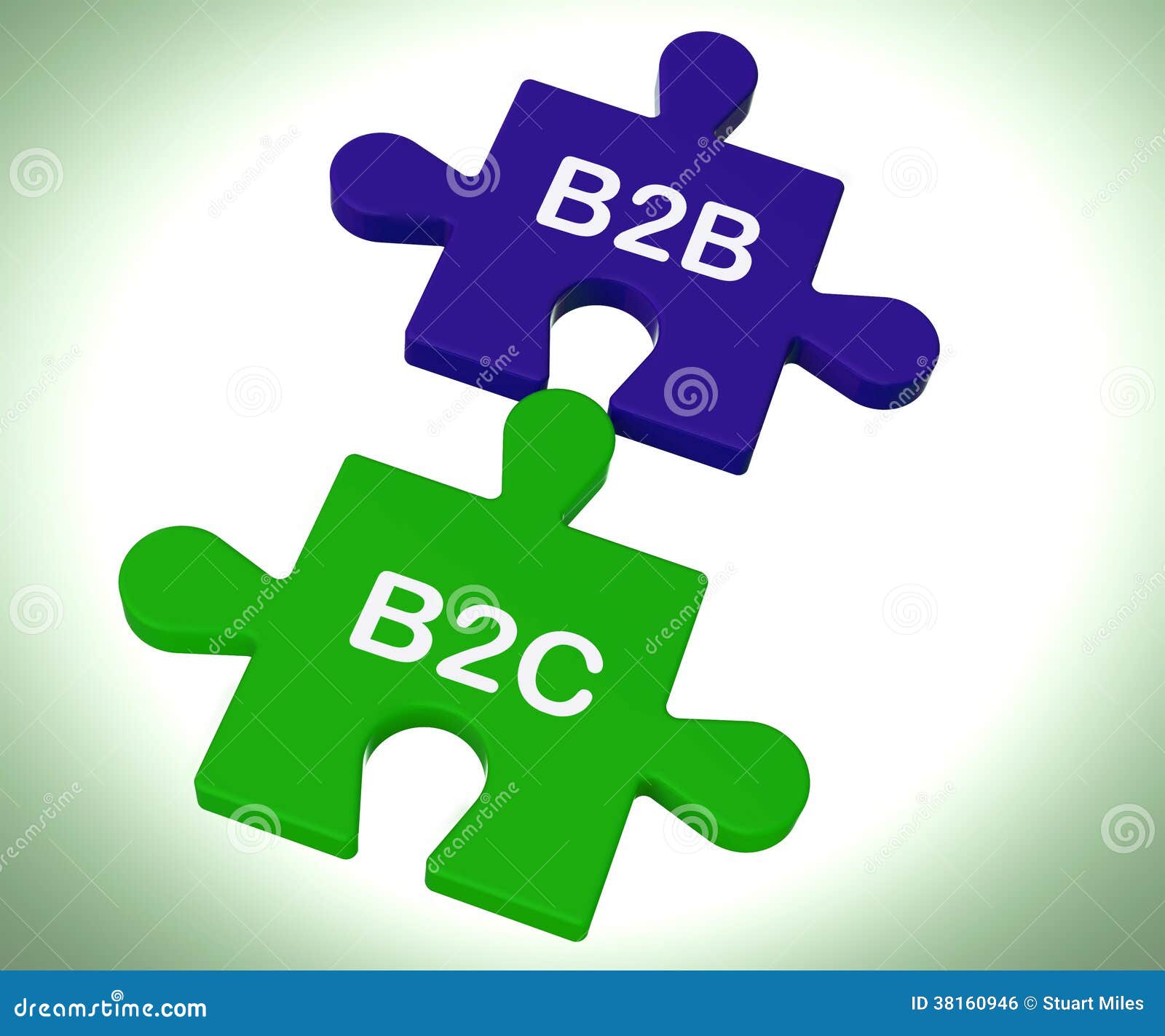 B2B and B2C Puzzle Shows Corporate Partnership or Consumer Relations ...