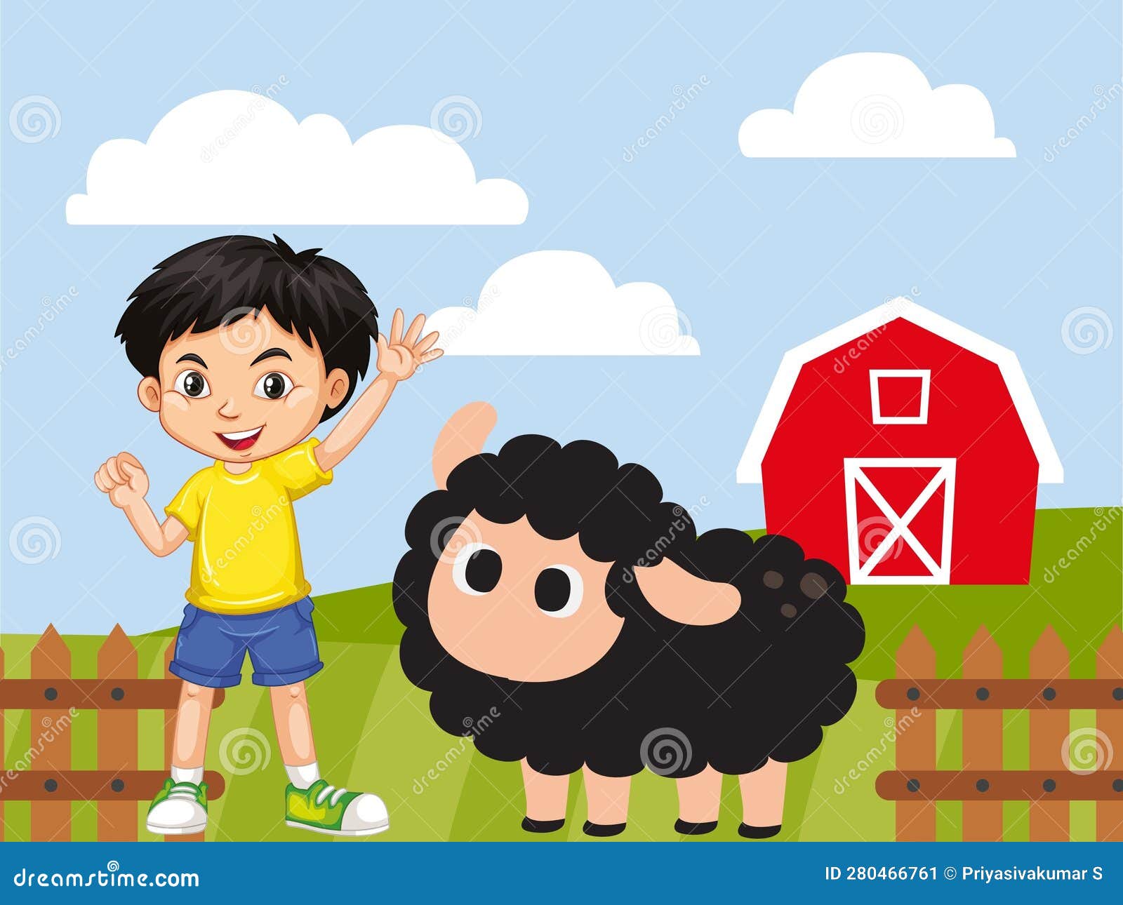 Ba Ba Black Sheep Rhymes, Black Sheep, Cartoon Farm , Printable. - 1 ...