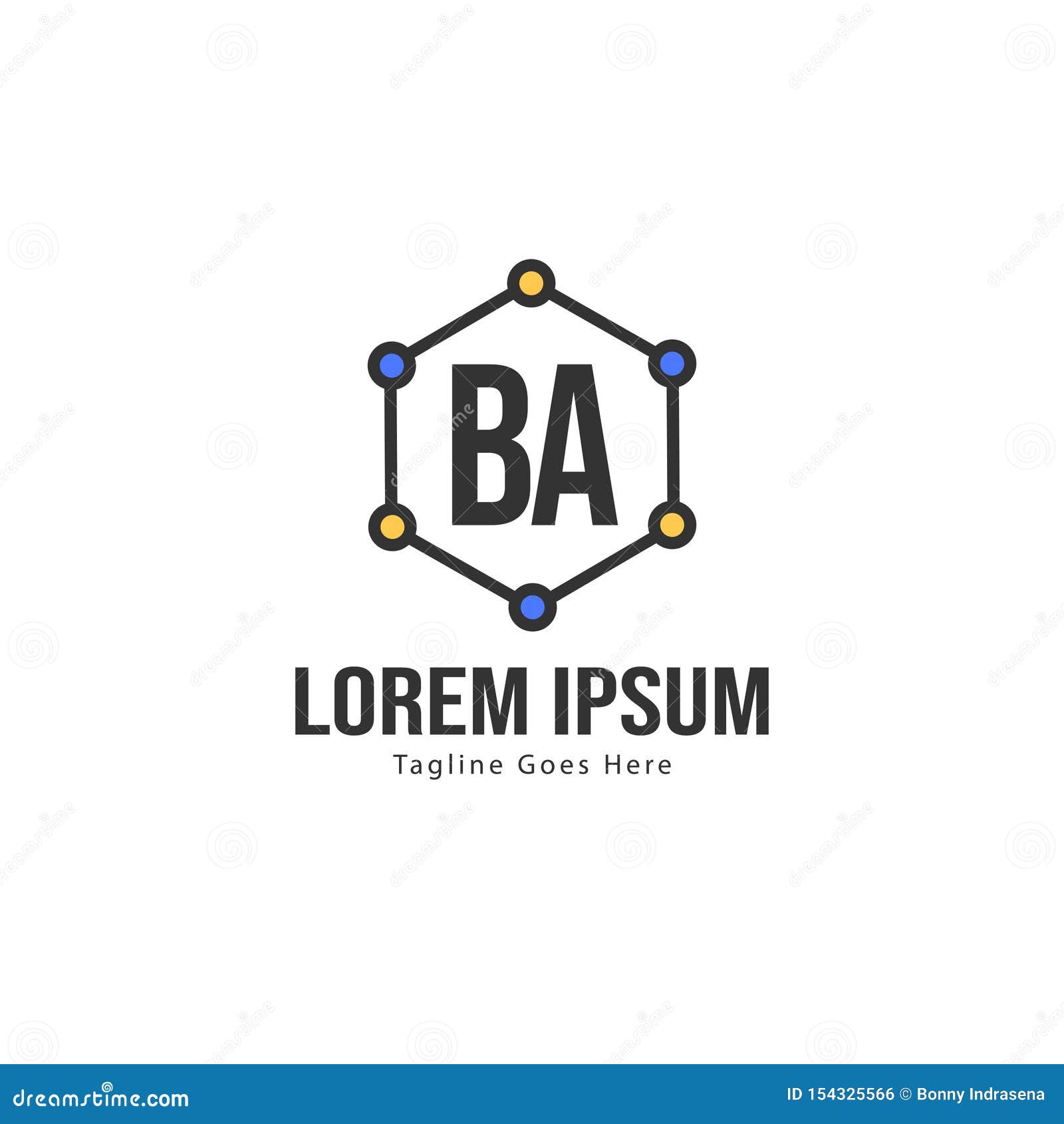 BA Letter Logo Design. Creative Modern BA Letters Icon Illustration ...