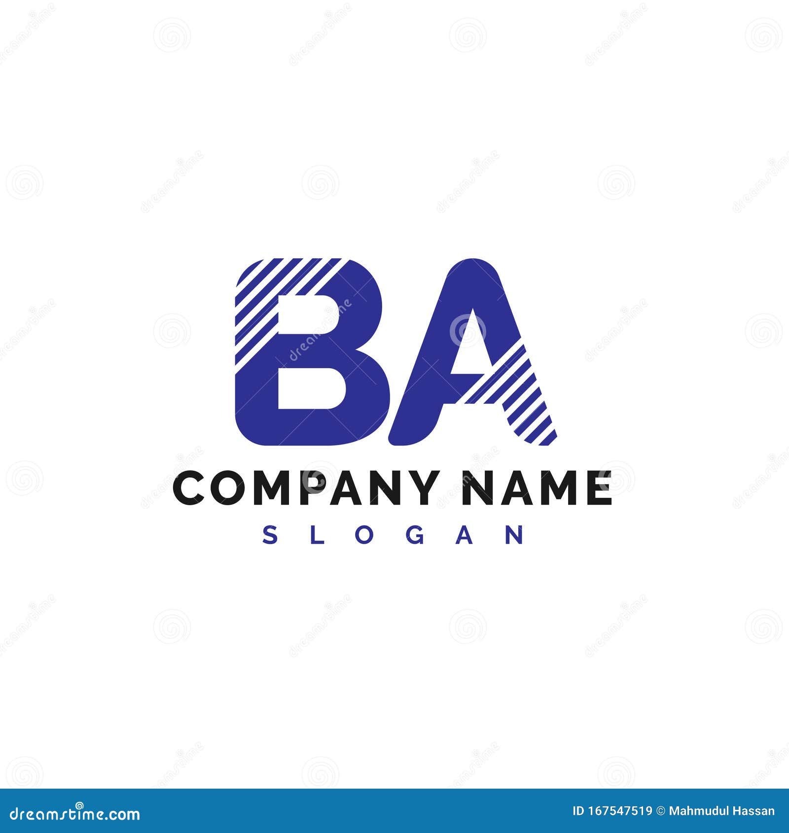 BA Logo Design. BA Letter Logo Icon Vector Illustration - Vector Stock ...