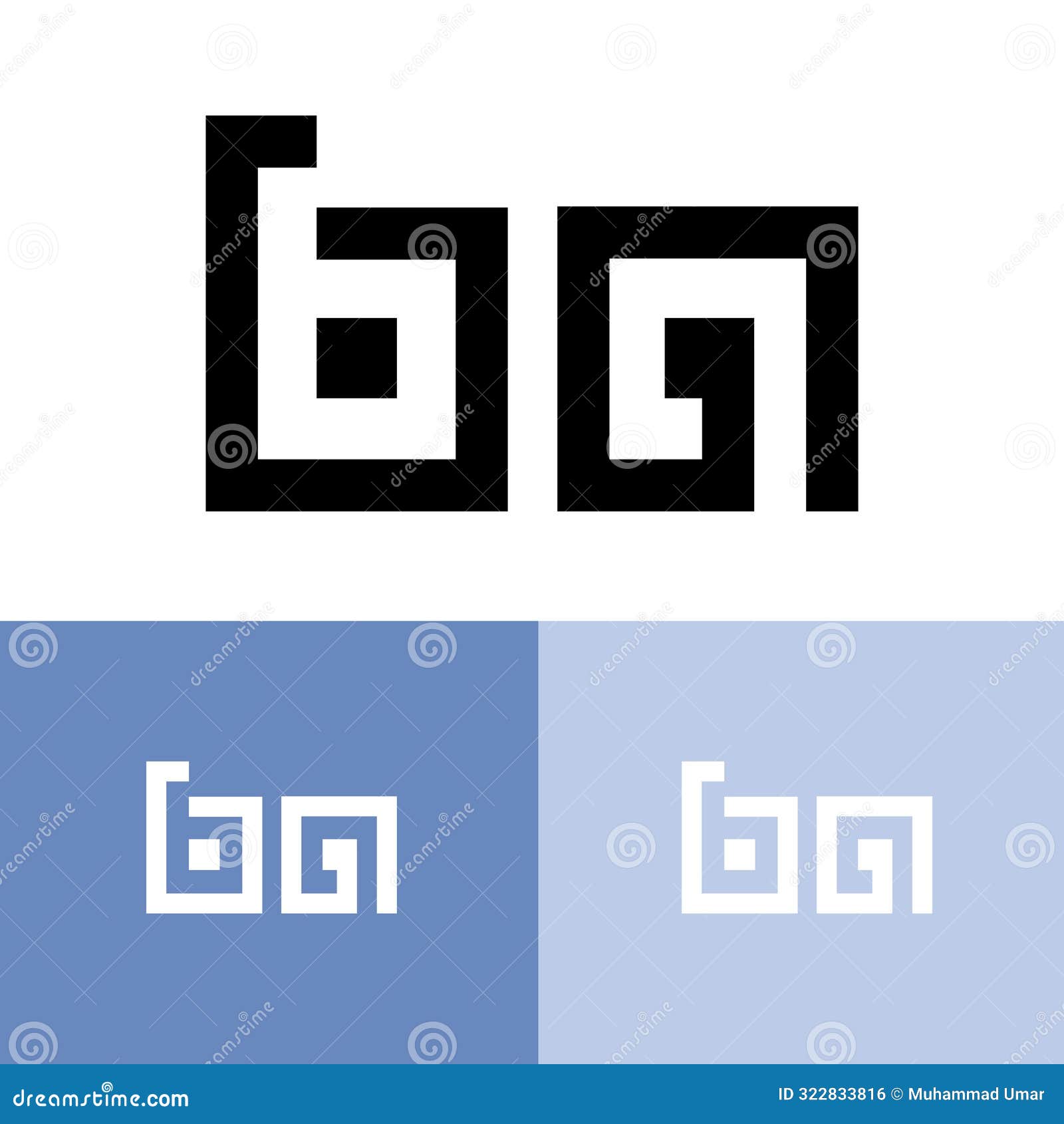 BA Logo Design - BA Letter Mark Vector Illustration | CartoonDealer.com ...